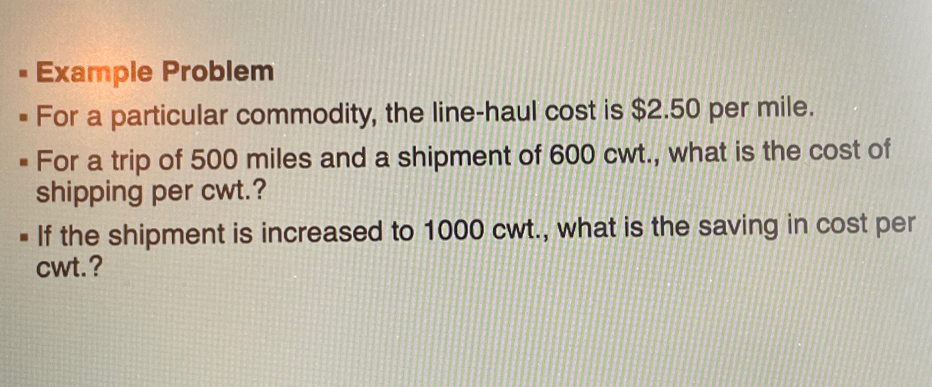 Solved Example ProblemFor a particular commodity, the | Chegg.com