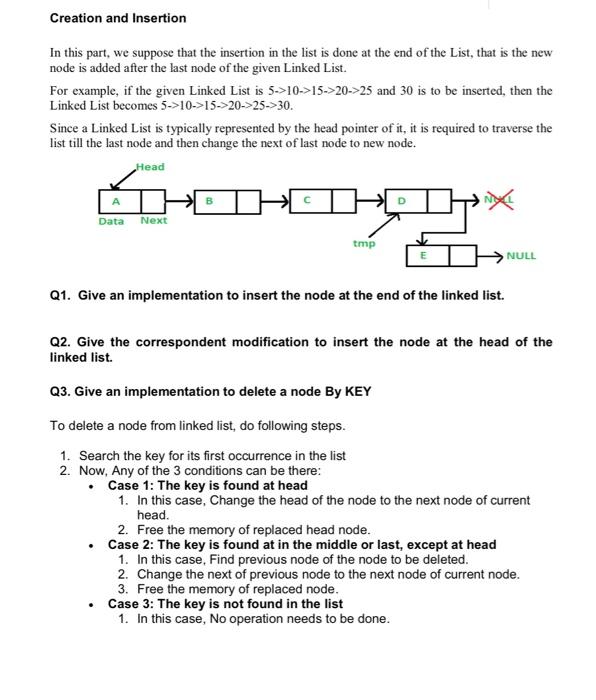 Solved Assignment 1 Implementing A Linked List In Java Using