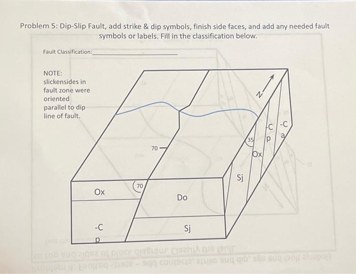 Problem 3: Faulted strata - add contacts, strike and | Chegg.com