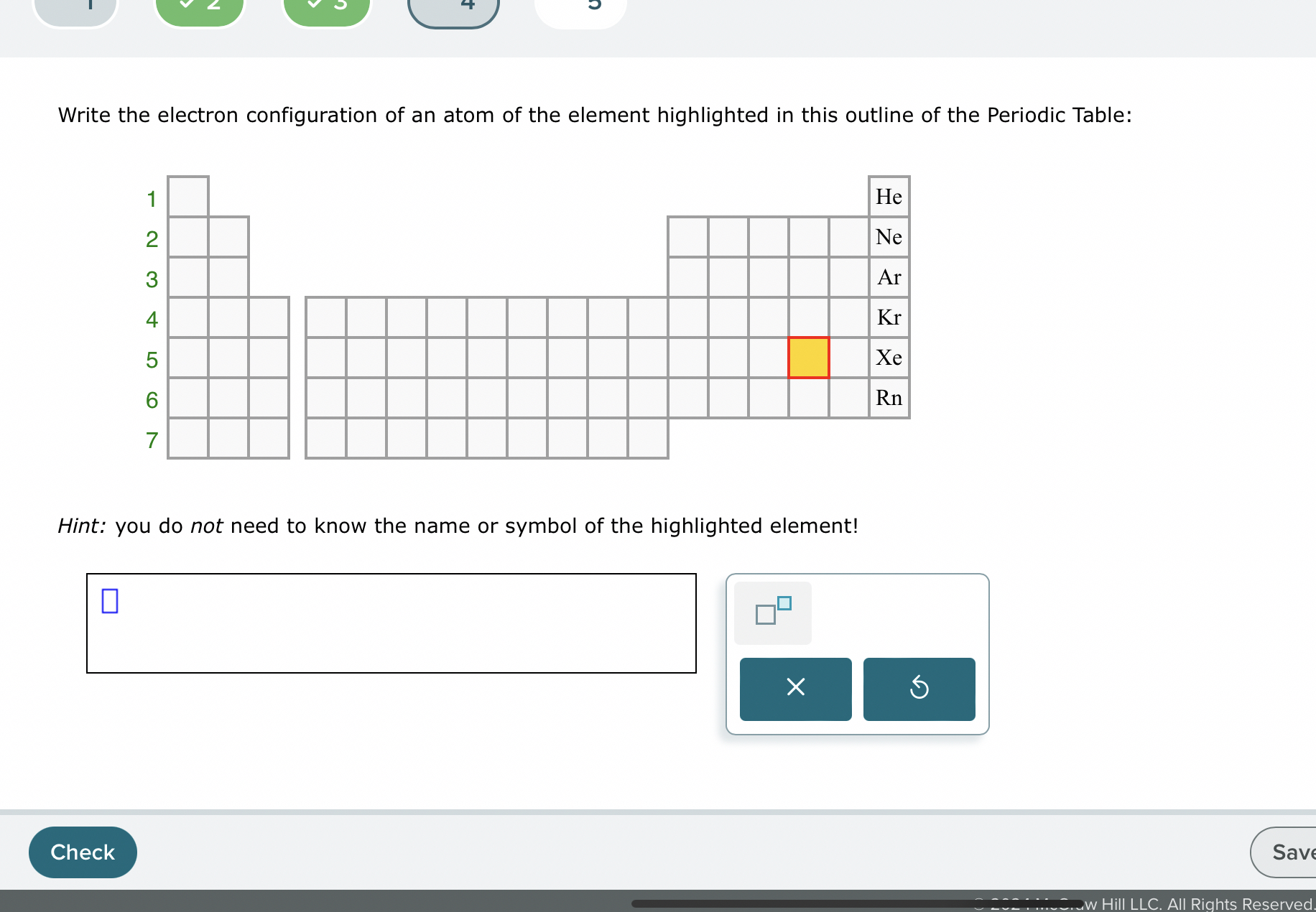 Solved Write the electron configuration of an atom of the | Chegg.com