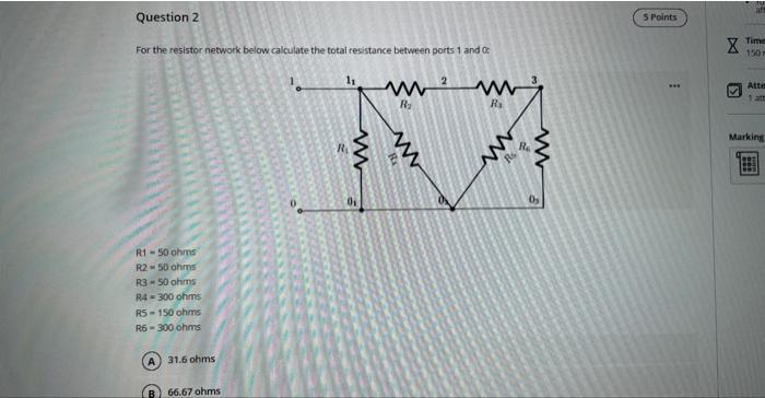 Solved For the resistor network below calculate the total | Chegg.com