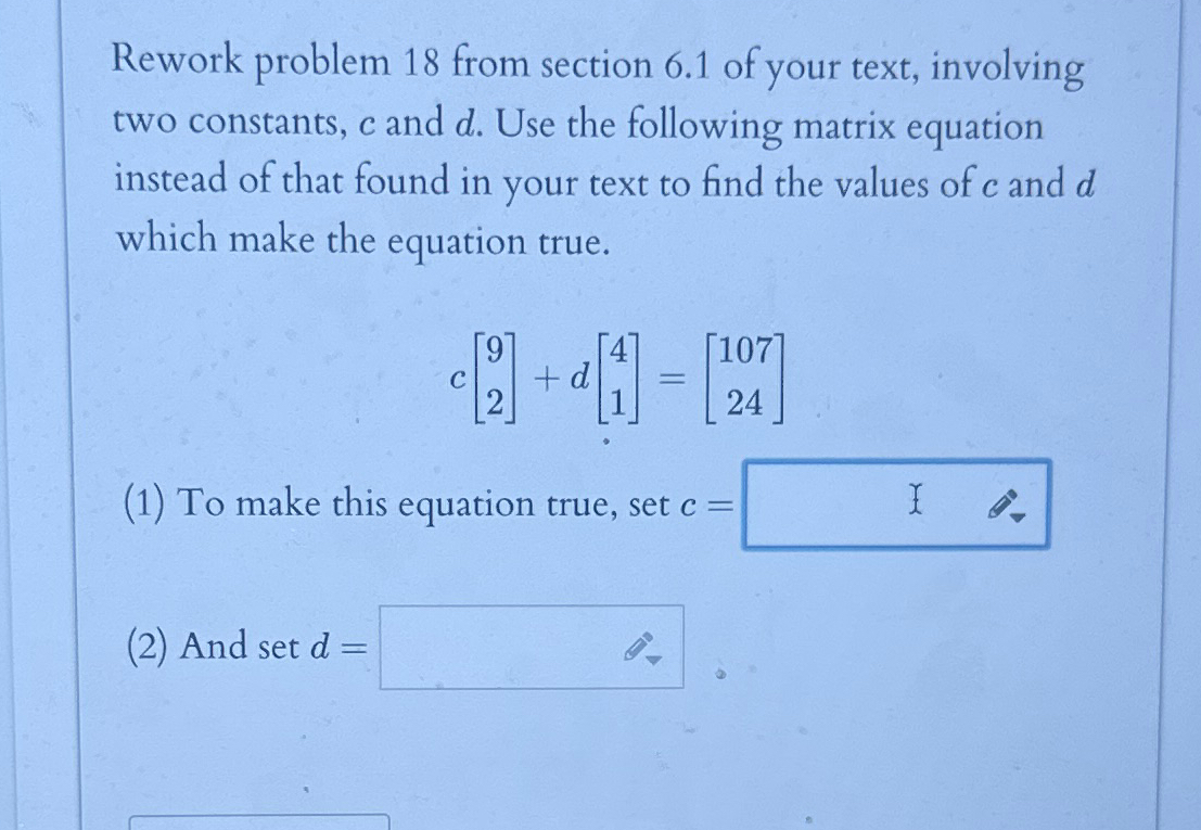 Solved Rework problem 18 ﻿from section 6.1 ﻿of your text, | Chegg.com