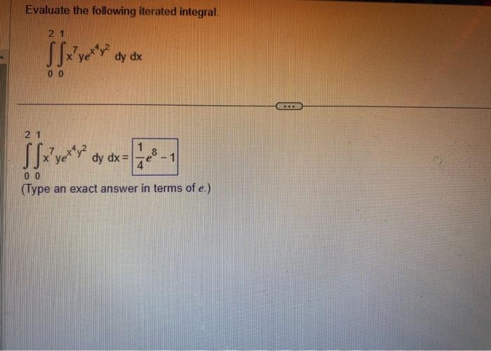 Solved Evaluate the following iterated integral. | Chegg.com