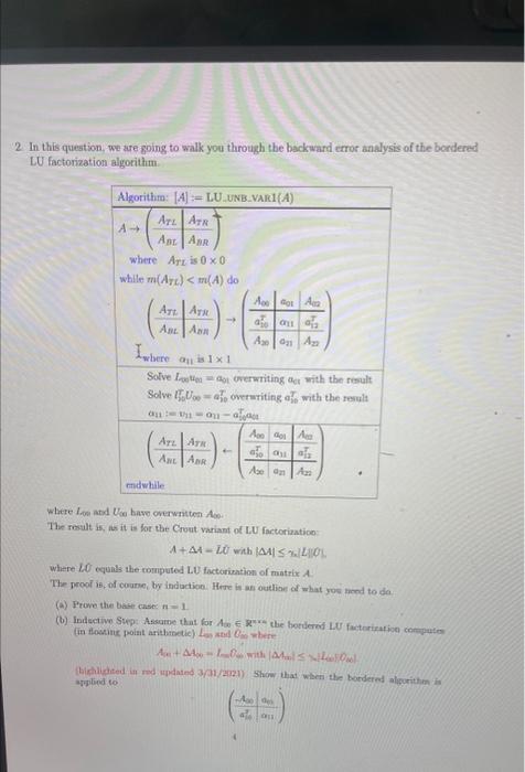 2. In this question, we are going to walk you through | Chegg.com