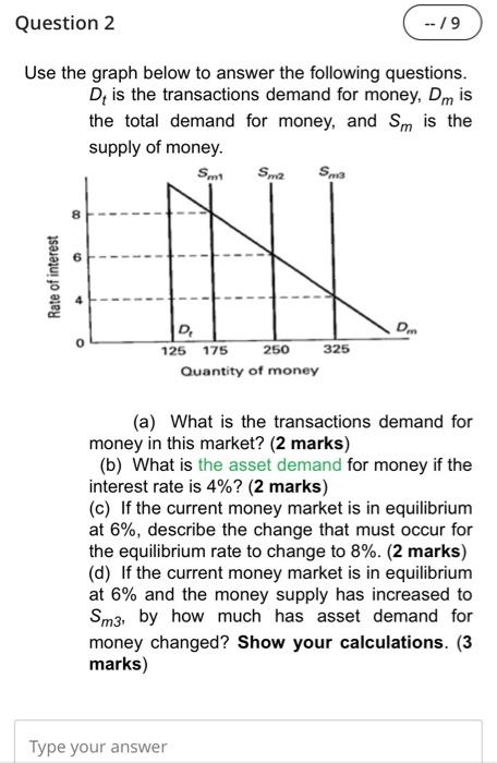 Solved Question 2 -- / 9 Use the graph below to answer the | Chegg.com