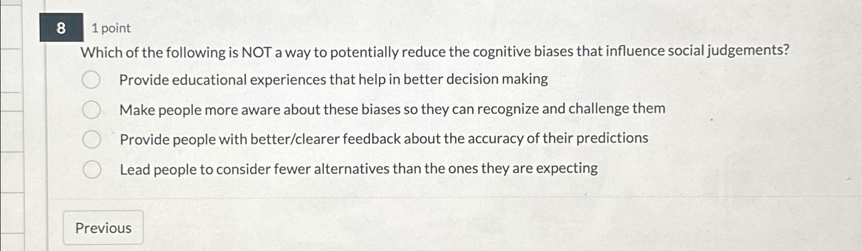 Solved 81 ﻿pointWhich of the following is NOT a way to | Chegg.com
