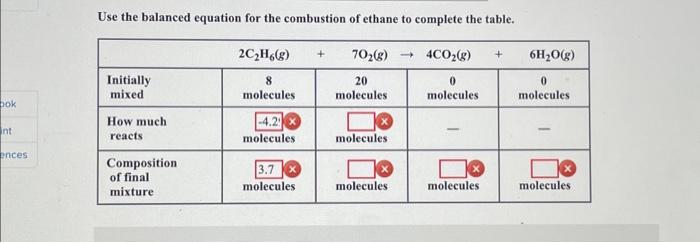 Solved Use the balanced equation for the combustion of | Chegg.com