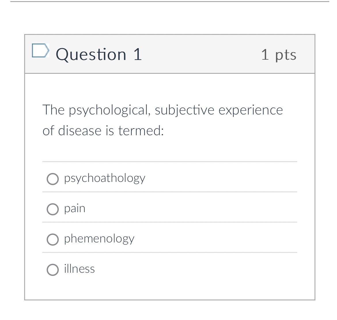 Solved Question 11 ﻿ptsThe psychological, subjective | Chegg.com