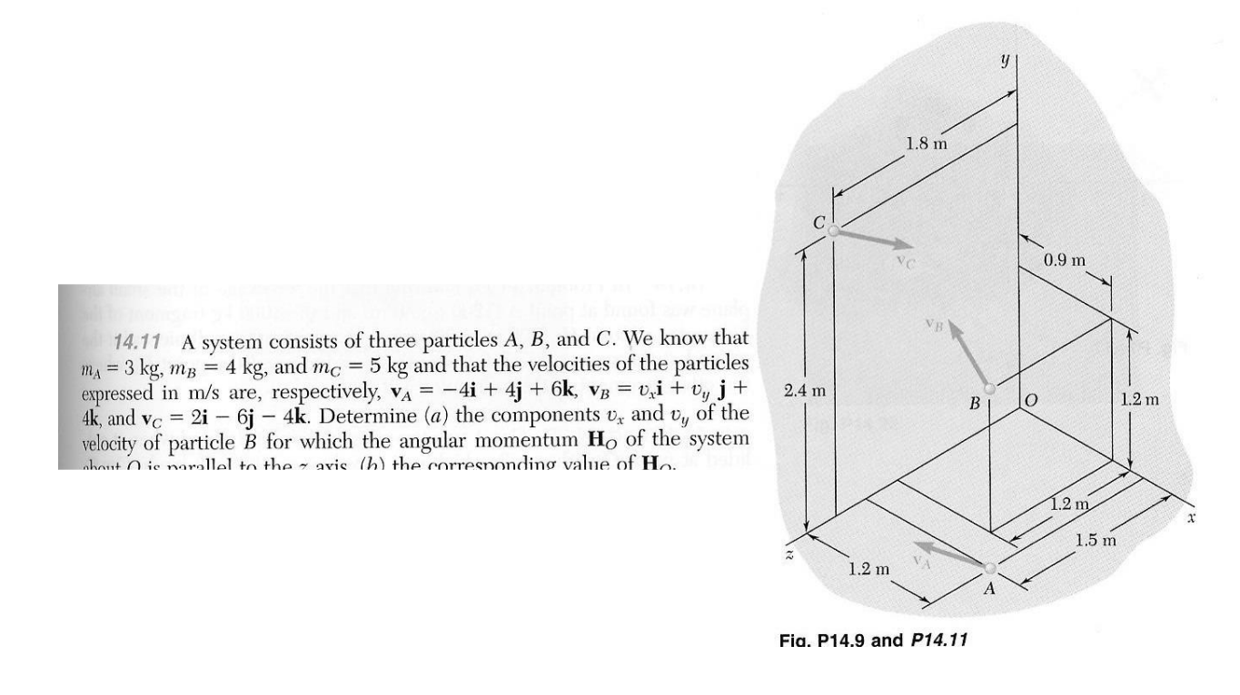 Solved 14.11 ﻿A system consists of three particles A,B, ﻿and | Chegg.com