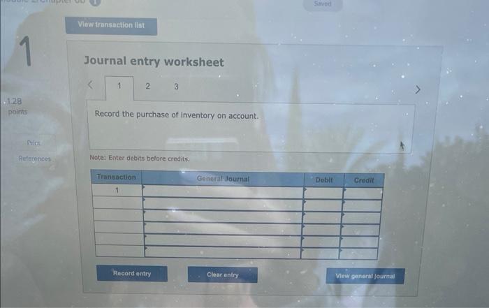 Solved Exercise 6−6 (Algo) Record inventory transactions | Chegg.com