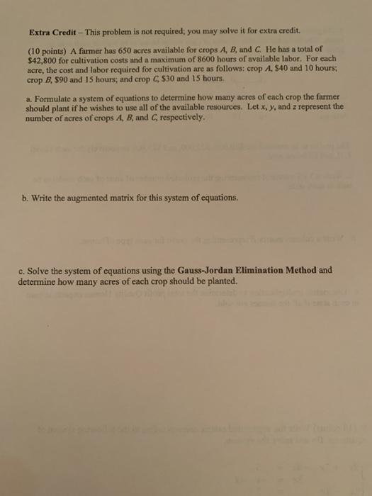 Solved Extra Credit - This problem is not required, you may | Chegg.com
