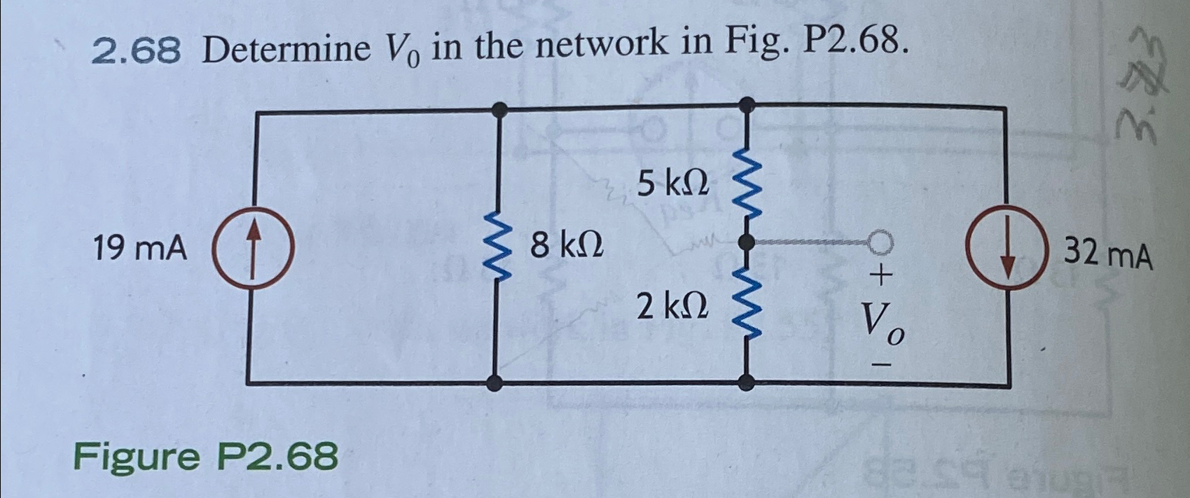Solved 2.68 ﻿Determine V0 ﻿in the network in Fig. | Chegg.com