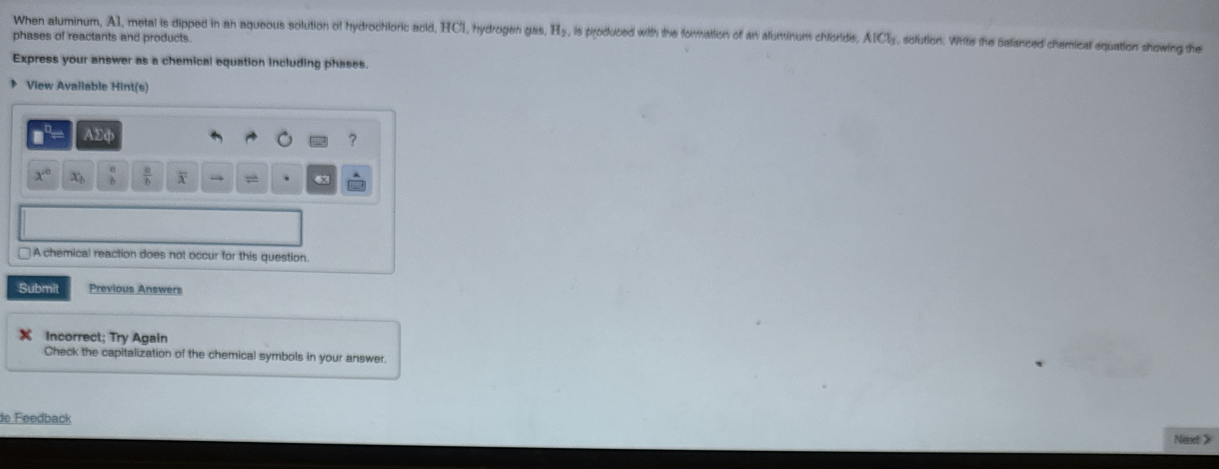 Solved phases of reactants and products.Express your answer | Chegg.com