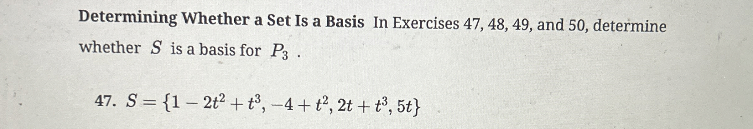 Solved Determining Whether a Set Is a Basis In Exercises | Chegg.com