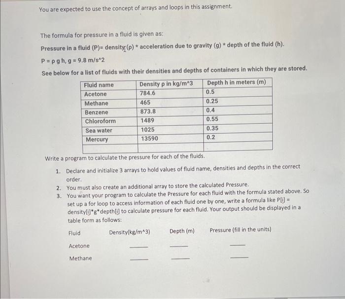 Solved You are expected to use the concept of arrays and | Chegg.com
