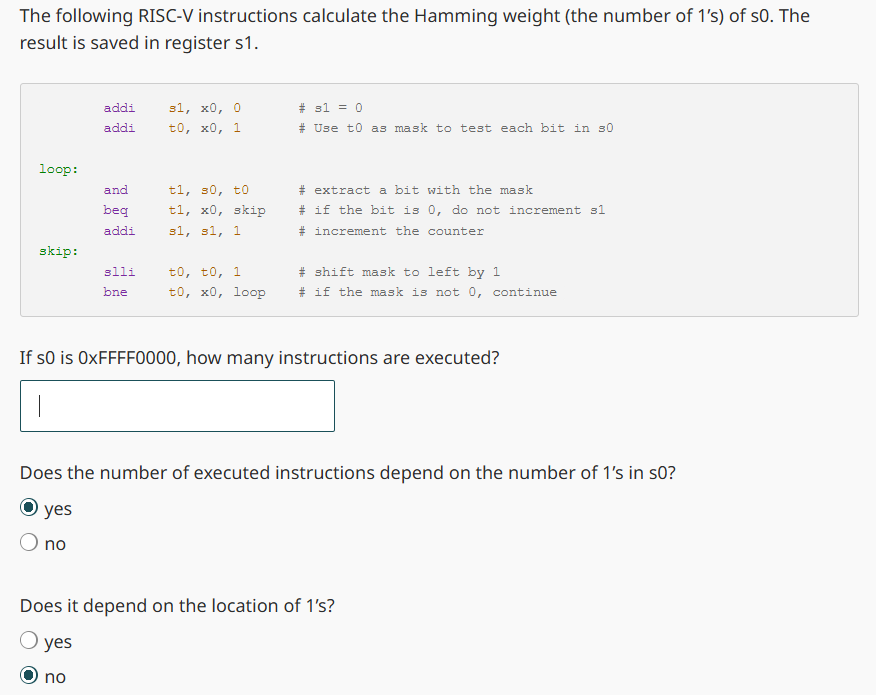 Solved The following RISC-V instructions calculate the | Chegg.com