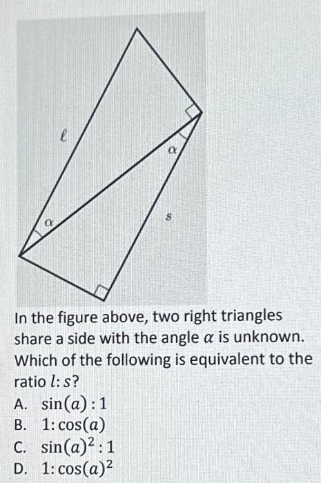 Solved In the figure above, two right triangles share a side | Chegg.com
