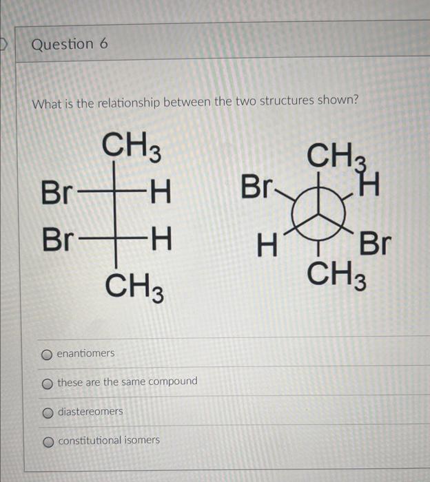 Solved What is the relationship between the two structures | Chegg.com