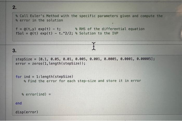 Solved Please help me with this MATLAB code and follow the | Chegg.com