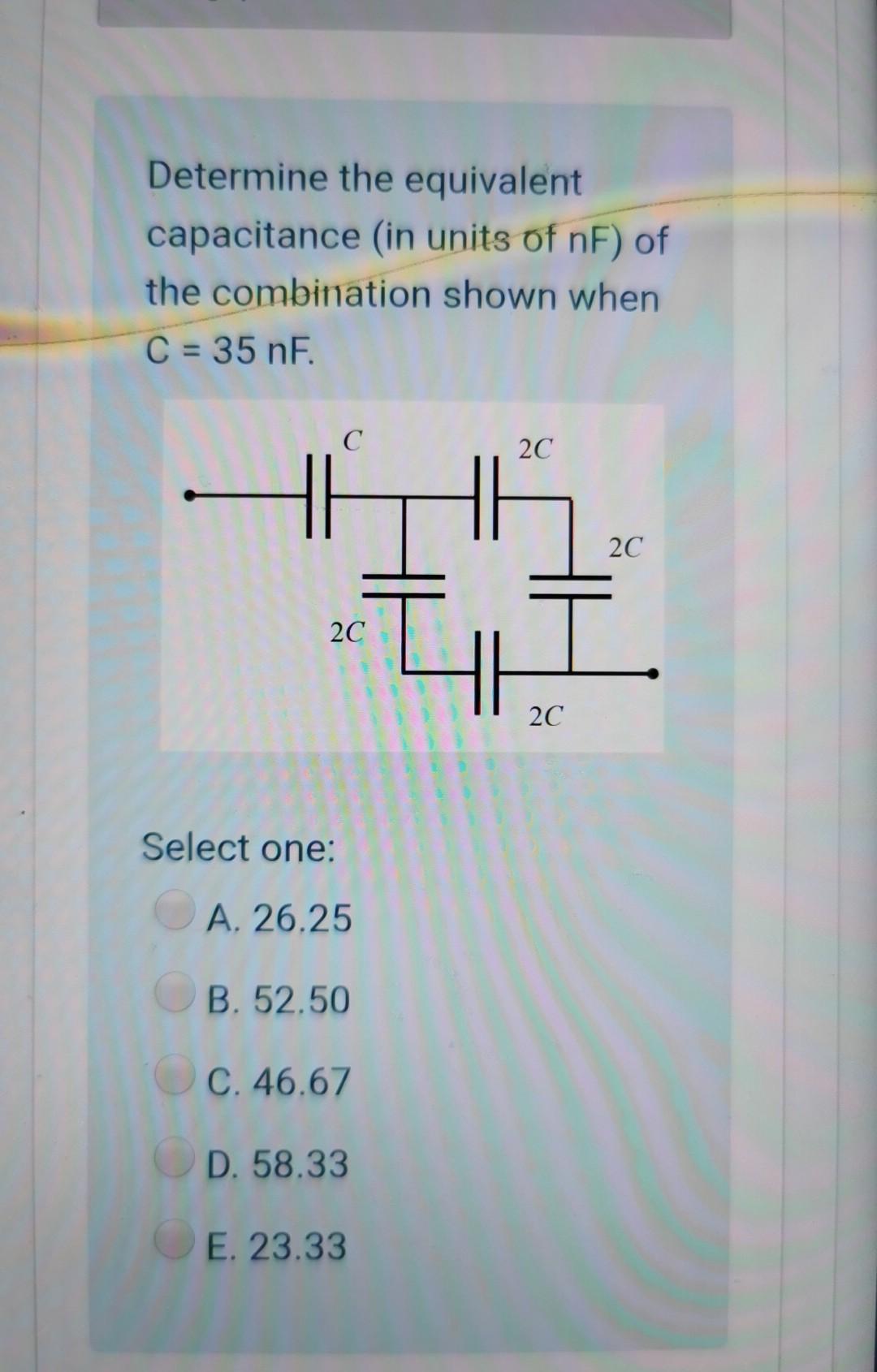 Solved Determine the equivalent capacitance (in units of nF) | Chegg.com