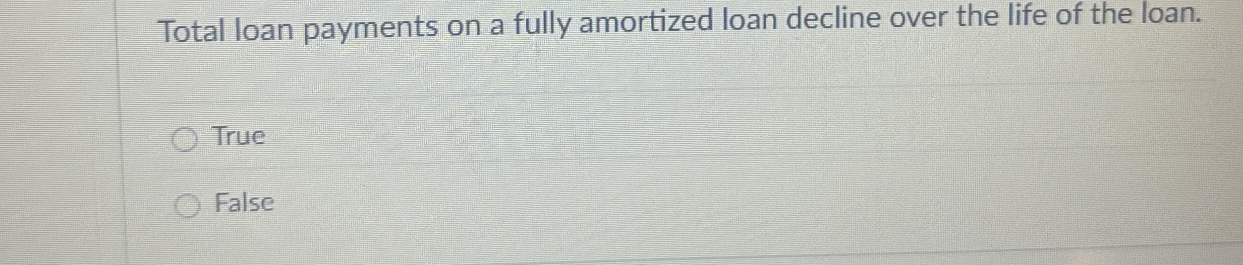 Solved Total loan payments on a fully amortized loan decline | Chegg.com