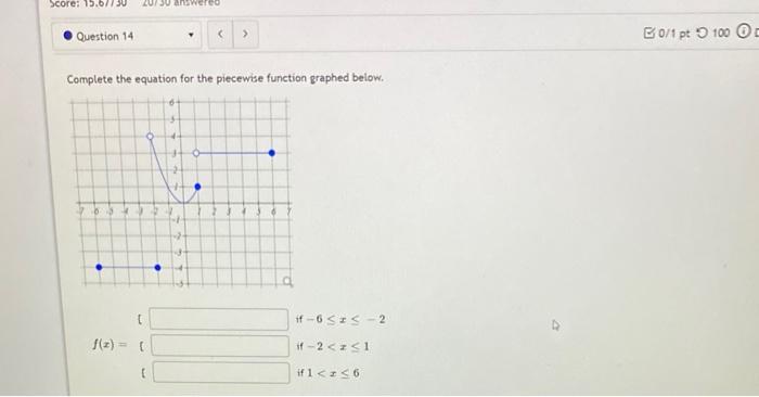 Solved Complete the equation for the piecewise function | Chegg.com