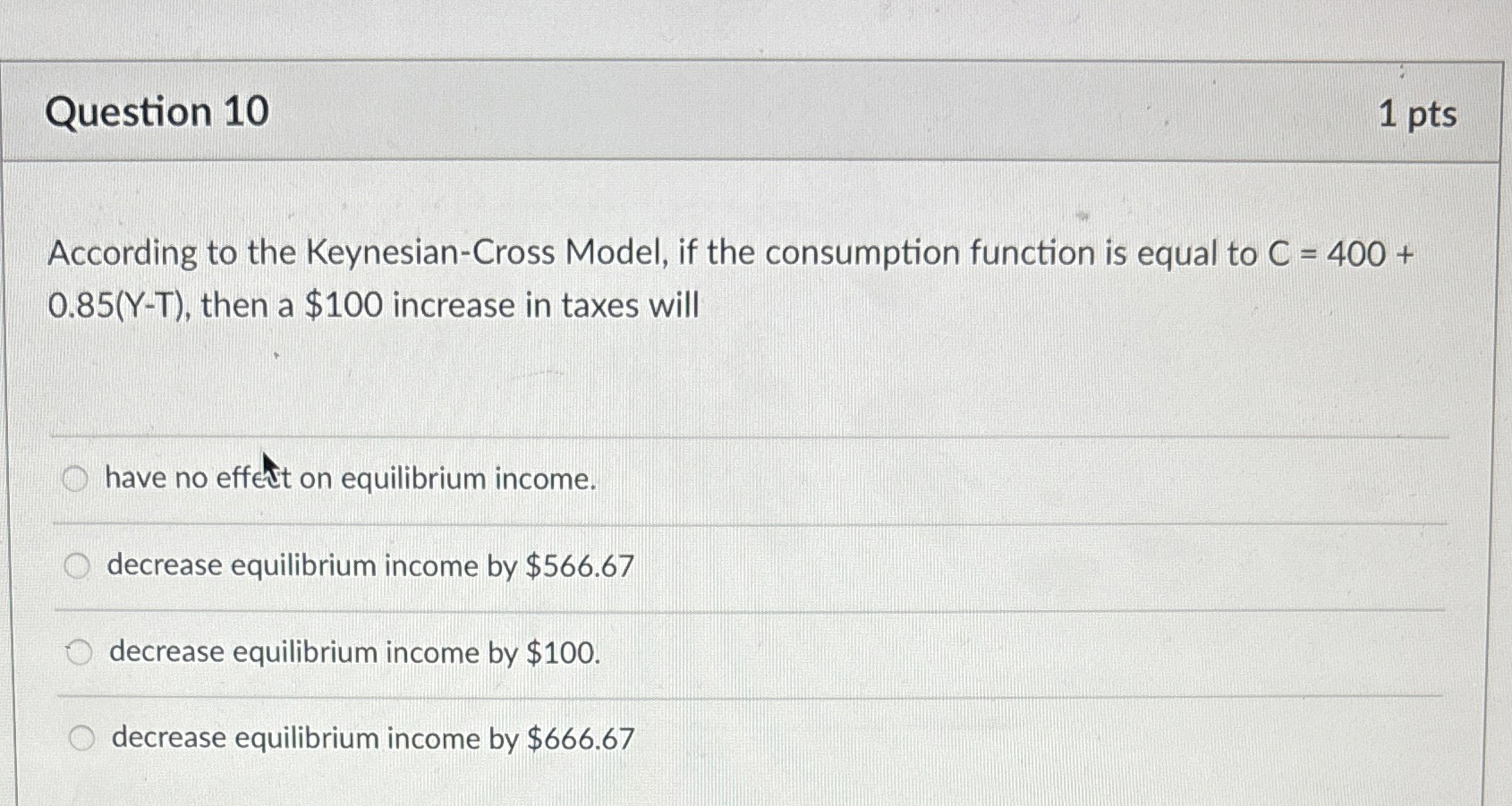 Solved Question 101 ﻿ptsAccording to the Keynesian-Cross | Chegg.com