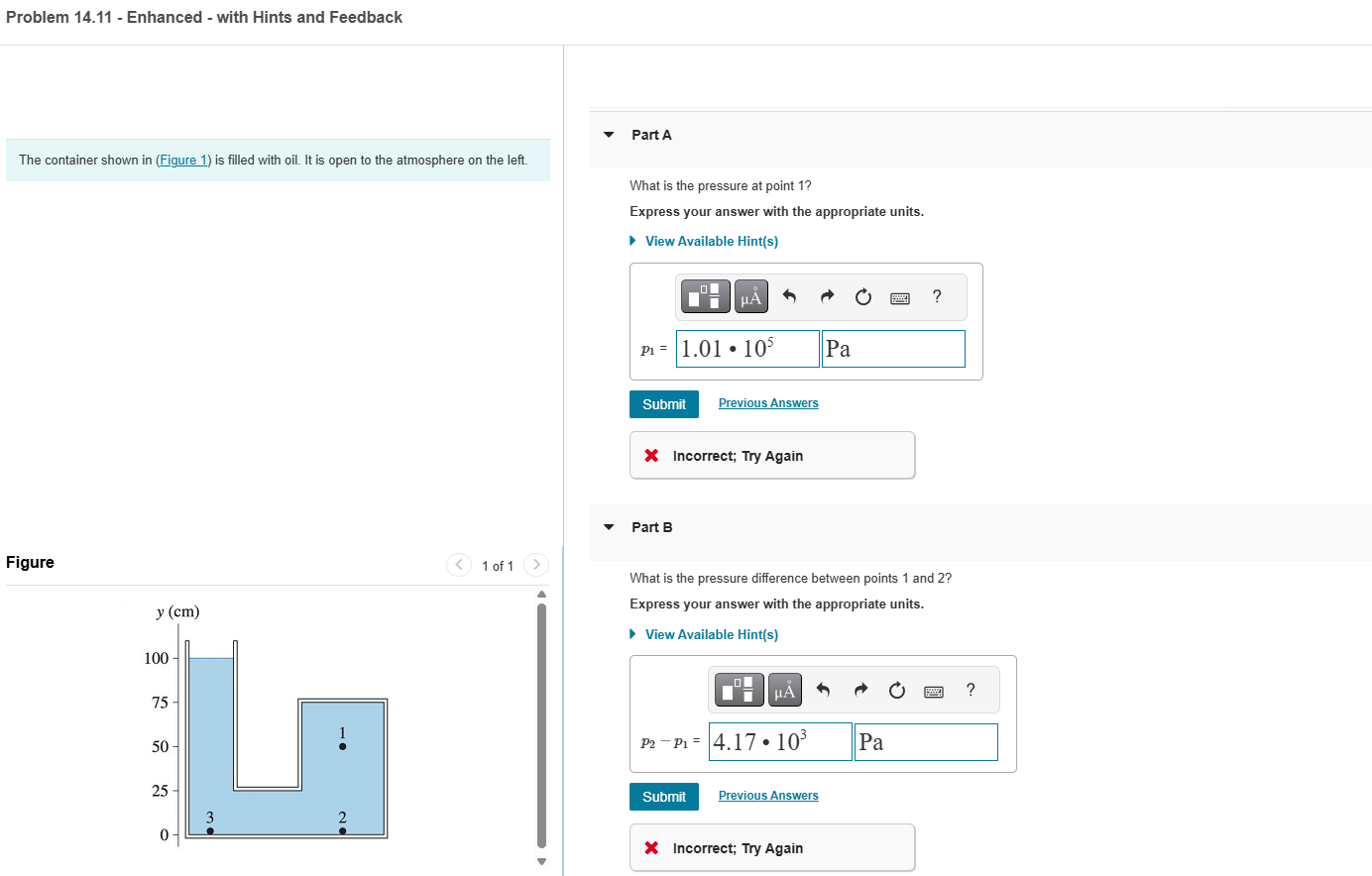 Solved The container shown in (Figure 1) ﻿is filled with | Chegg.com