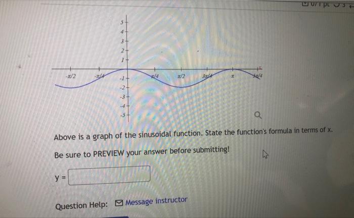 Solved Above is a graph of the sinusoidal function. State | Chegg.com