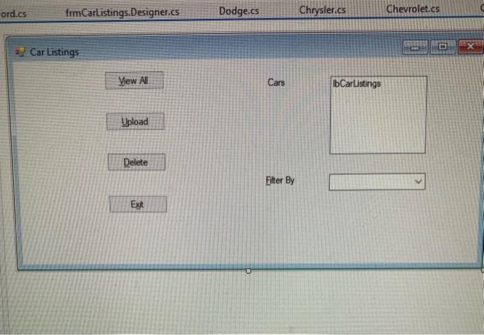 Solved C# Visual Studios. Need help with code, instructions | Chegg.com