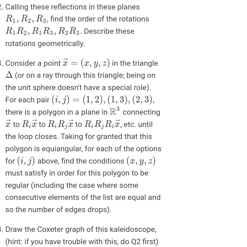 Also, find formulas for the reflections in these | Chegg.com