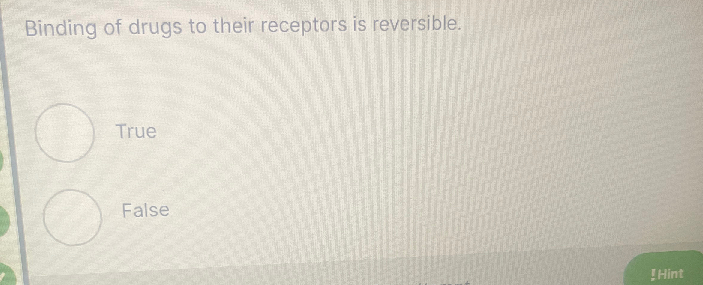 Solved Binding of drugs to their receptors is reversible. | Chegg.com