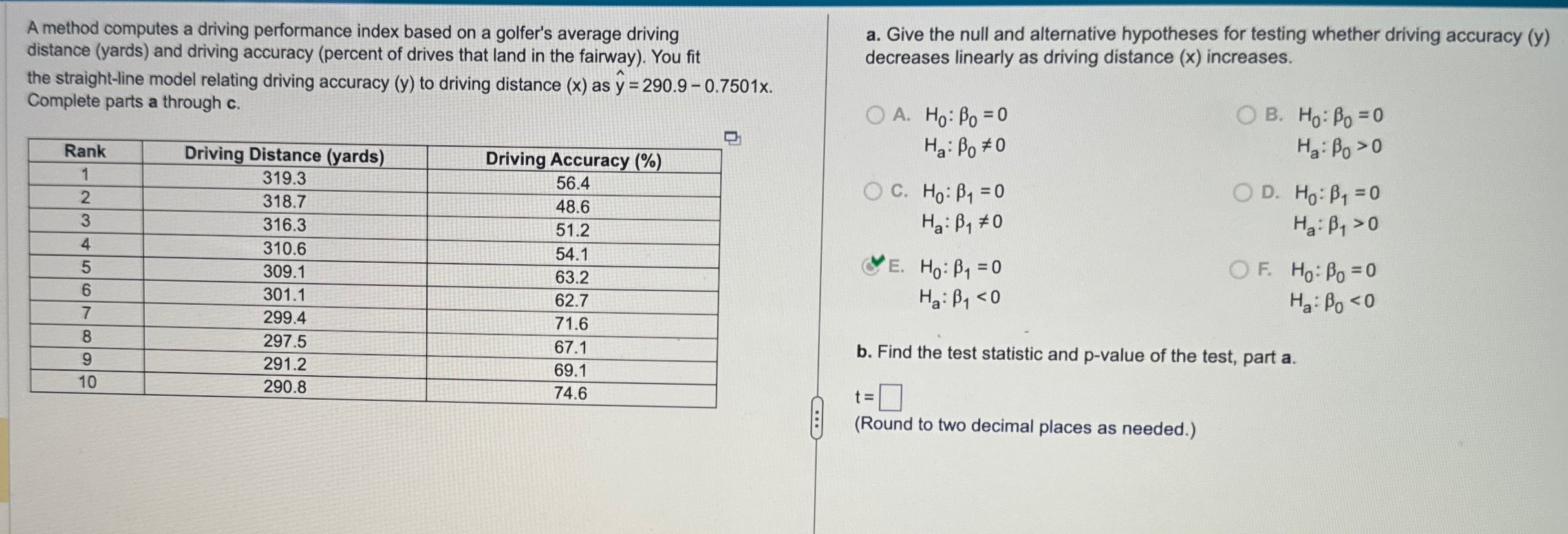 Solved A Method Computes A Driving Performance Index Based 7331