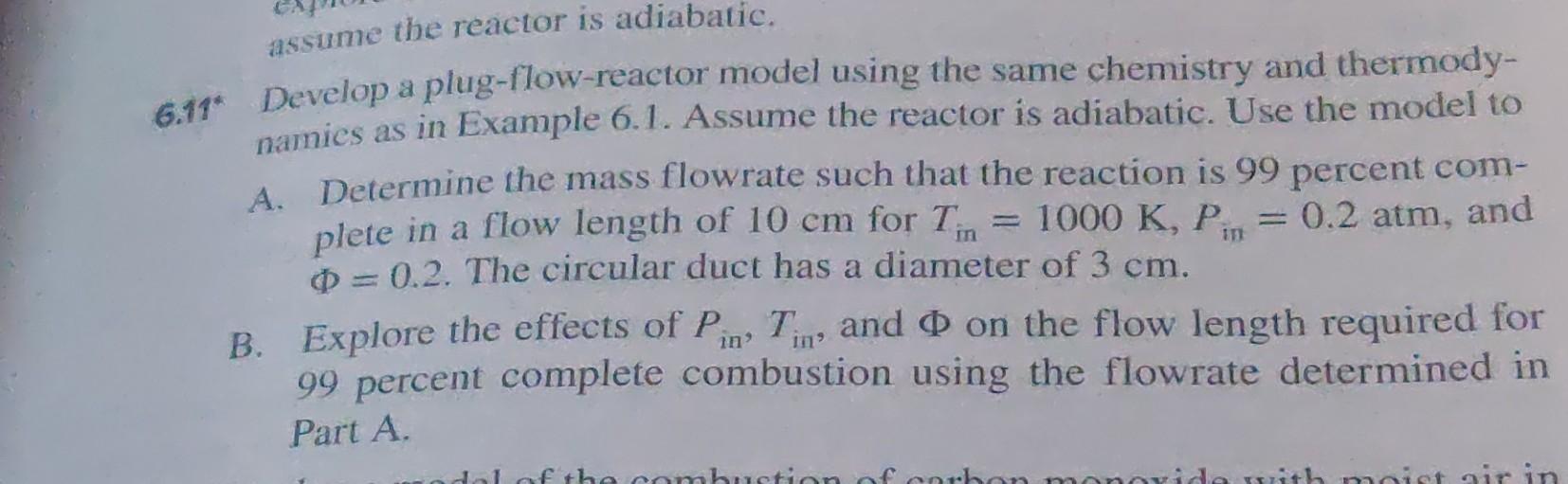 6.11* Develop a plug-flow-reactor model using the | Chegg.com