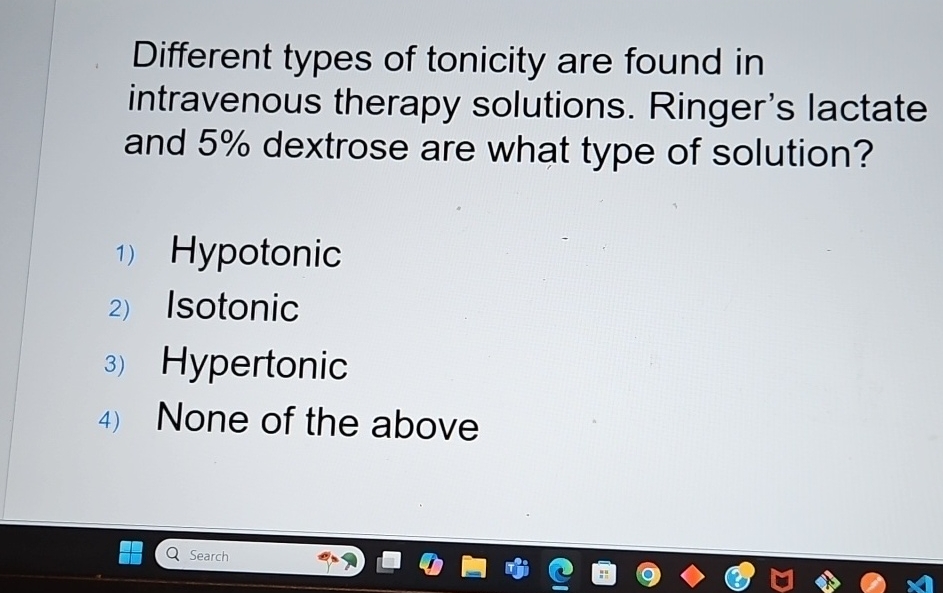 High Quality SOLUTION Different types of tonicity are found in ...