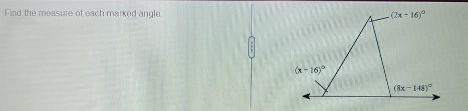 Solved Find the measure of each marked angle. | Chegg.com