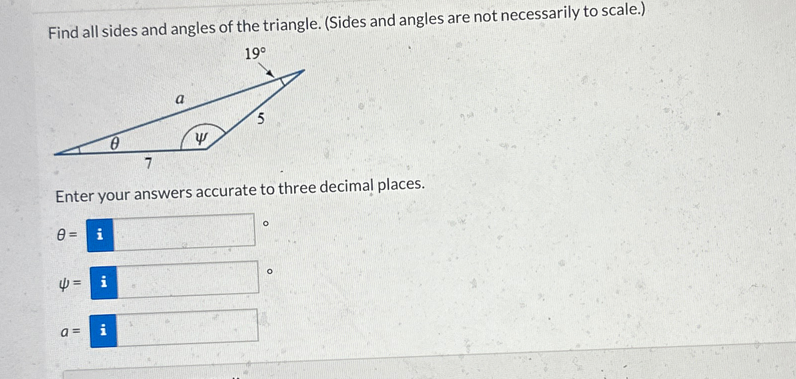 Solved Find all sides and angles of the triangle. (Sides and | Chegg.com