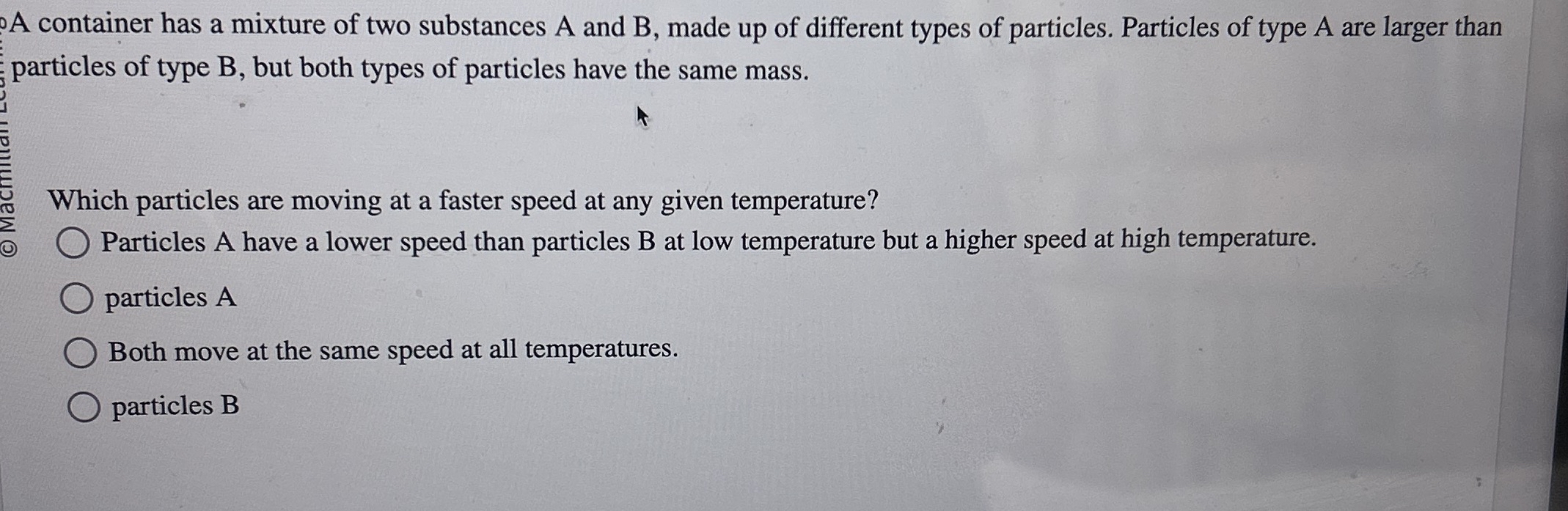 Solved A container has a mixture of two substances A and B, | Chegg.com