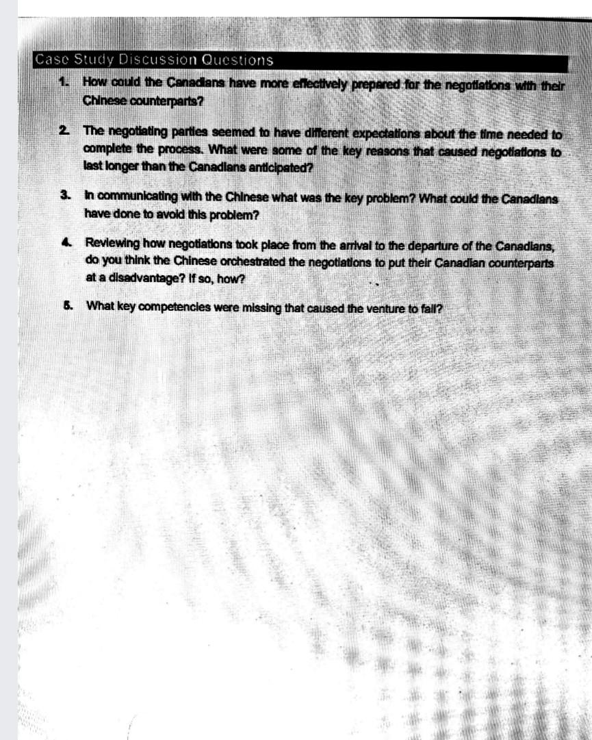 Solved Case Study Discussion Questions 1. How could the | Chegg.com