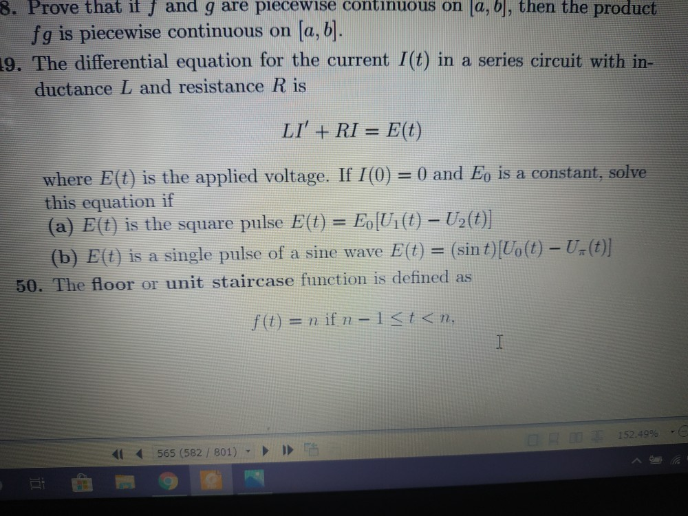 Solved 8. Prove that if f and g are piecewise continuous on | Chegg.com