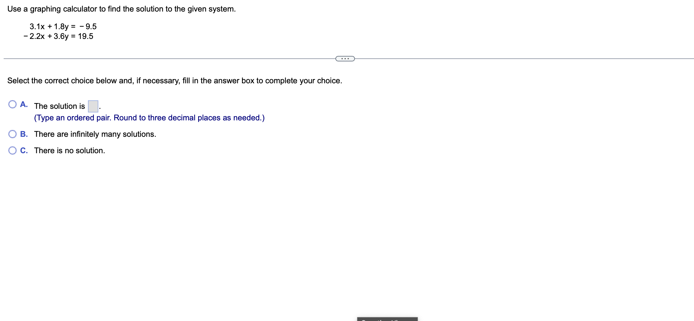 Solved Use a graphing calculator to find the solution to the | Chegg.com