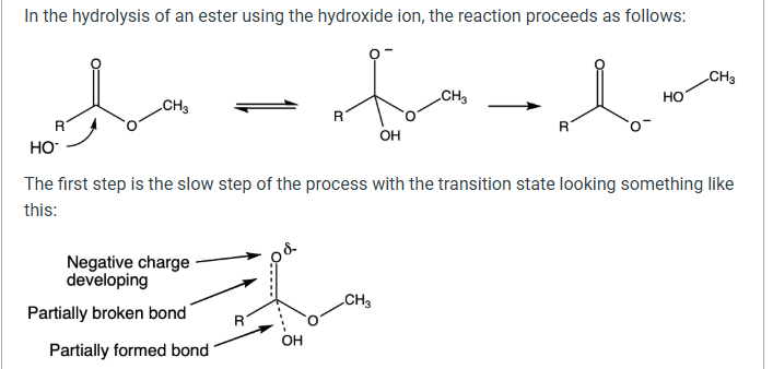 In the hydrolysis of an ester using the hydroxide | Chegg.com
