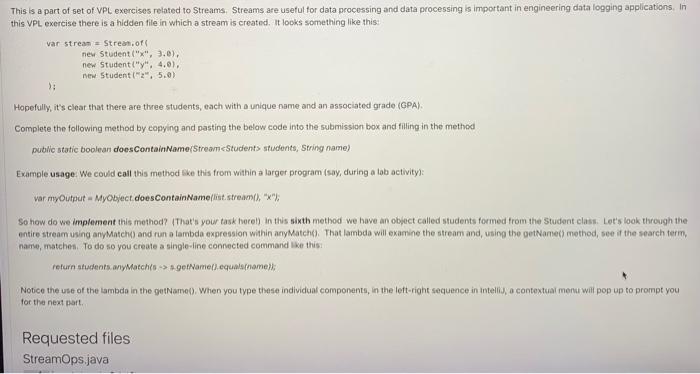 Solved This is a part of set of VPL exercises related to | Chegg.com