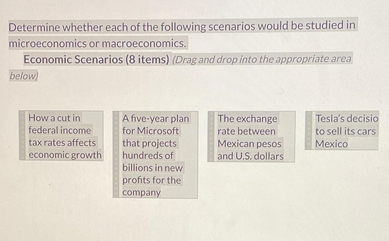 Solved Determine whether each of the following scenarios | Chegg.com