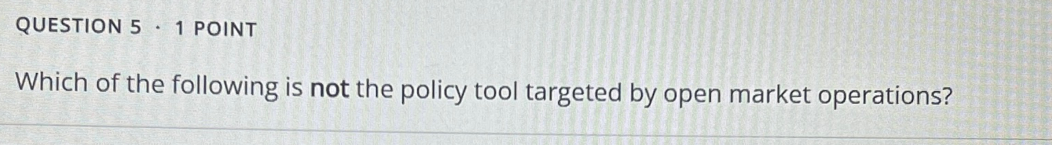 Solved QUESTION 5 - 1 ﻿POINTWhich of the following is not | Chegg.com