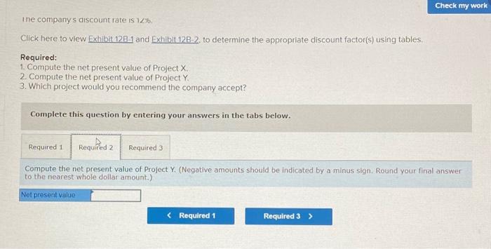 Solved Exercise 12-14 (Algo) Comparison of Projects Using | Chegg.com
