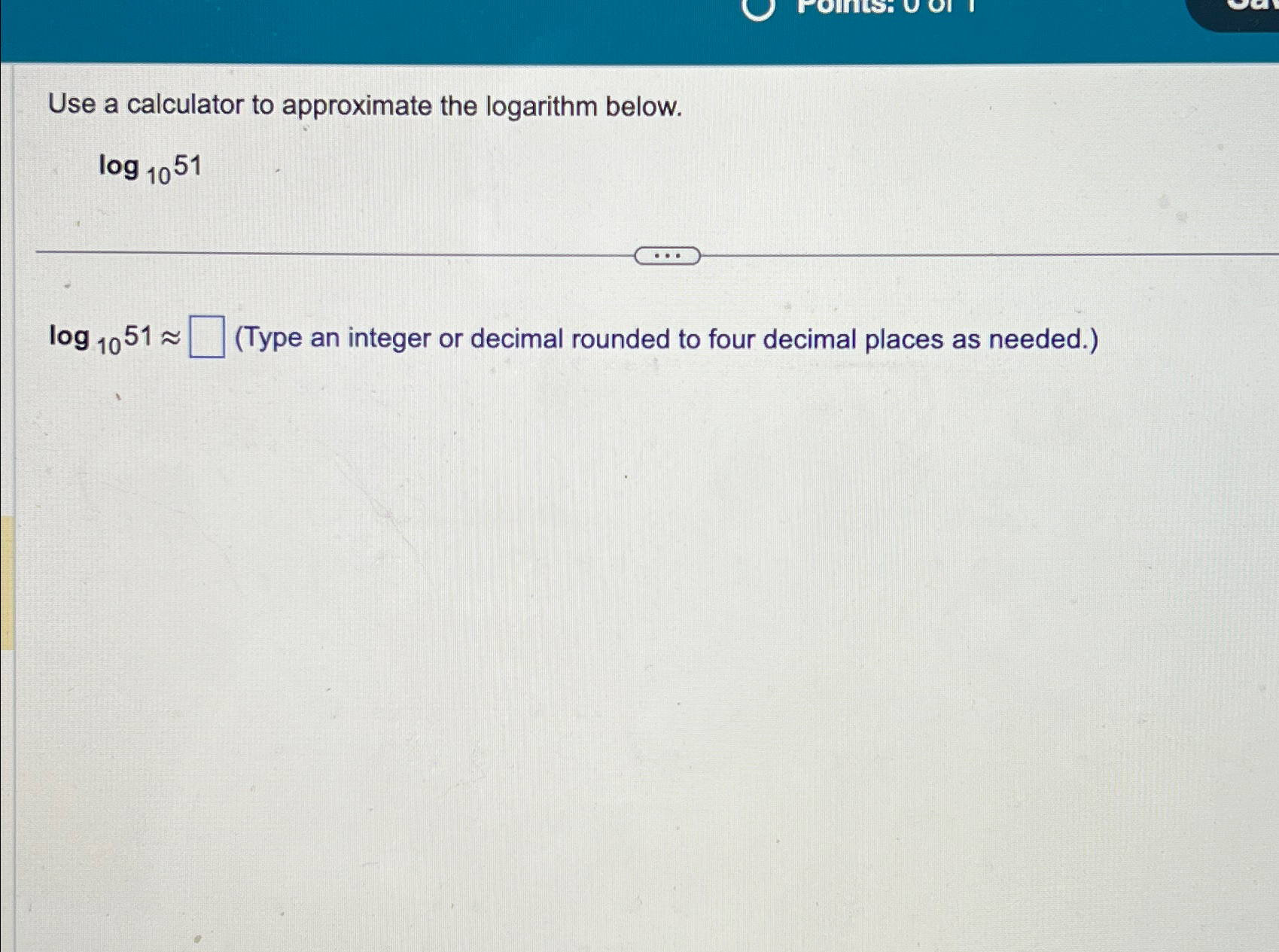 Solved Use a calculator to approximate the logarithm | Chegg.com