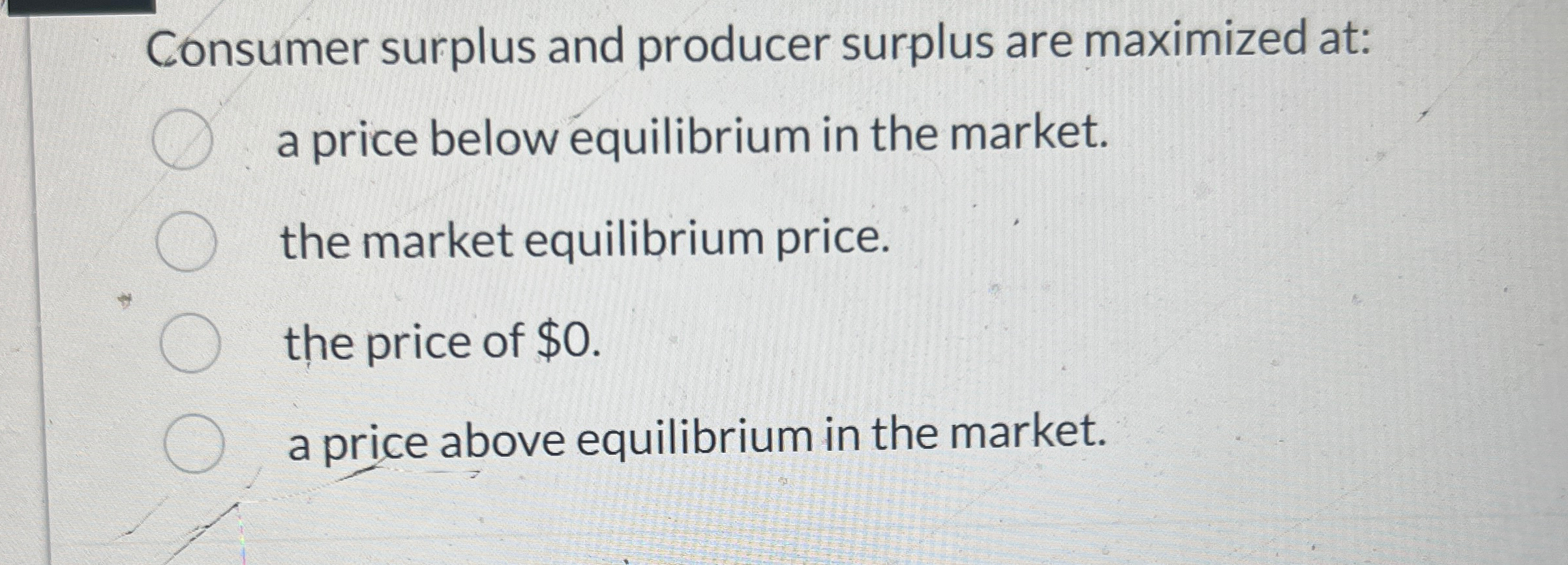 Solved Consumer surplus and producer surplus are maximized | Chegg.com