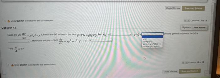 Solved Given the DE dxdy−x2y2=x2, then t the DE wreen h the | Chegg.com