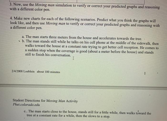 Solved Student Directions for Moving Man Activity | Chegg.com